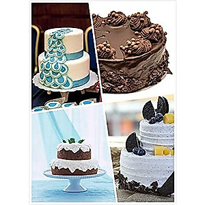 FunWhale 3 Tier Round Multilayer Anniversary Birthday Cake Baking Pans,Stainless Steel 3 Big Sizes Rings Round Molding Mousse Cake Rings(Round-shape,4 Inch 6Inch 7.8Inch,Set of 3)