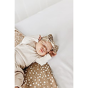 Large Premium Knit Baby Swaddle Receiving Blanket"Fawn" by Copper Pearl
