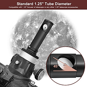 Alstar 1.25Inch Metal Collimating Cheshire Eyepiece Without Laser for Newtonian Reflector Telescope - Long Version