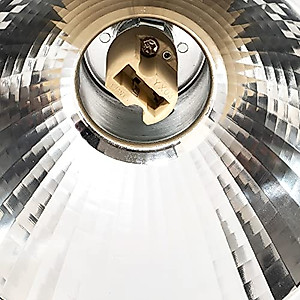 Protover Reptile Lamp Fixture 4 Inches Cap Lamp Fixure, Wider Irradation Range with Hanging Hook & Spring Clip, Halogen Mini Dome Lamp for Reptiles Terrarium and Aquarium