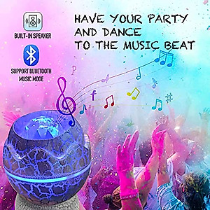 SINGSUN-LITE Star Projector,Sky Galaxy Projector,Ocean Wave Projector Light with Sleep White Noise Bluetooth Music Speaker,Starlight Projector for Kids Adult Ceiling Decor Room Theater Party