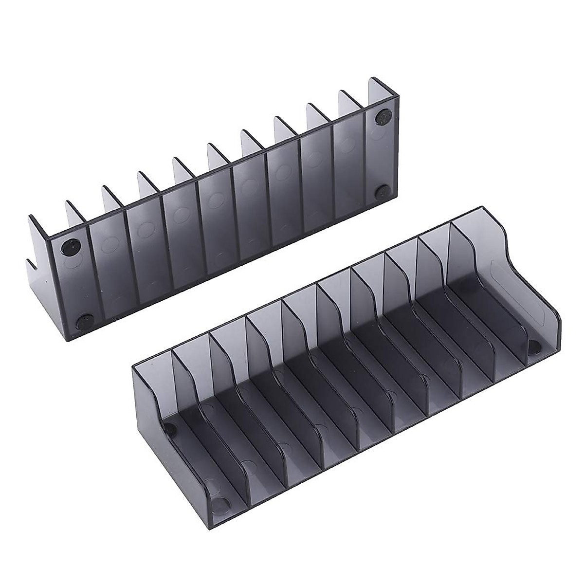 Wuqioei Game Disc Rack, 2 PCS Game Disc Stand with 10 Slot for PS4/SLIM/PRO Game, Large Capacity Game Card Storage Bracket Box Game CD Storage Holder