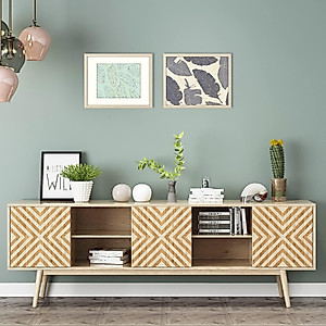 Frametory, 11x14 Picture Frame with Mat for 8x10 Photo - Country Rustic Style - High Definition Glass Wide Molding - Preinstalled Wall Mounting Hardware (Rustic Beige, 1 Pack)