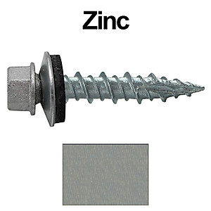 Metal Roofing Screws: (250) 10 x 1 NO Paint Galvanized Hex Head Sheet Metal Roof Screw. Self Starting Metal to Wood siding Screws. EPDM Washer.