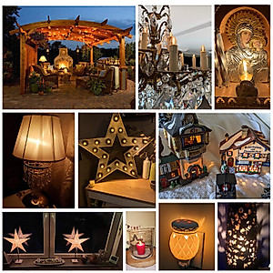 Sphoon C7 LED Bulb, 0.5W Nightlight Candle Bulb, Amber Glow 5w Incandescent Replacements E12 Candelabra Base led Filament Night Bulb Ultra Warm White 2200K Decorative String Edison Lamp Pack of 5