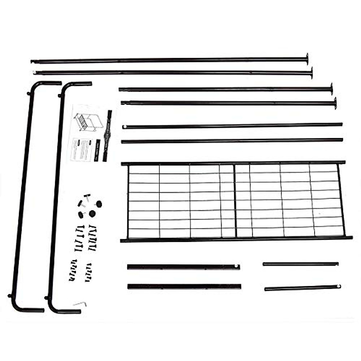 Clothing Garment Rack Metal Heavy Duty Double Rail Clothes Rack Organizer 2-Tier Storage Shelf for Boxes Shoes Boots Commercial Grade Multi-Purpose Entryway Shelving Unit for Home Office Bedroom Black