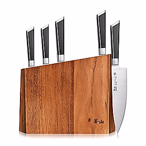 Cangshan Y2 Series Knife Set, 6-Piece German Steel Block, Silver