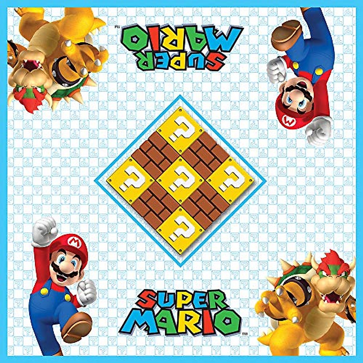 USAOPOLY Super Mario Checkers & Tic-Tac-Toe Collector's Game Set for 2 players | Featuring Mario & Bowser | Collectible Checkers and TicTacToe Perfect for Mario Fans, Model Number: CM005-637-002001-06