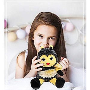 DolliBu Sitting Bee Plush - Super Soft Bee Insect Stuffed Animal, Cute Realistic Stuffed Animal Bee Plush Toy for Boys and Girls, Adorable Insect Plush Bee Gift for Baby, Kids, and Adults - 7 Inches