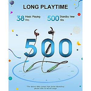 Tecno Wireless Active Noise Cancelling Bluetooth Headphones with Microphone, 38HRS Playtime Neckband Bluetooth Headphones