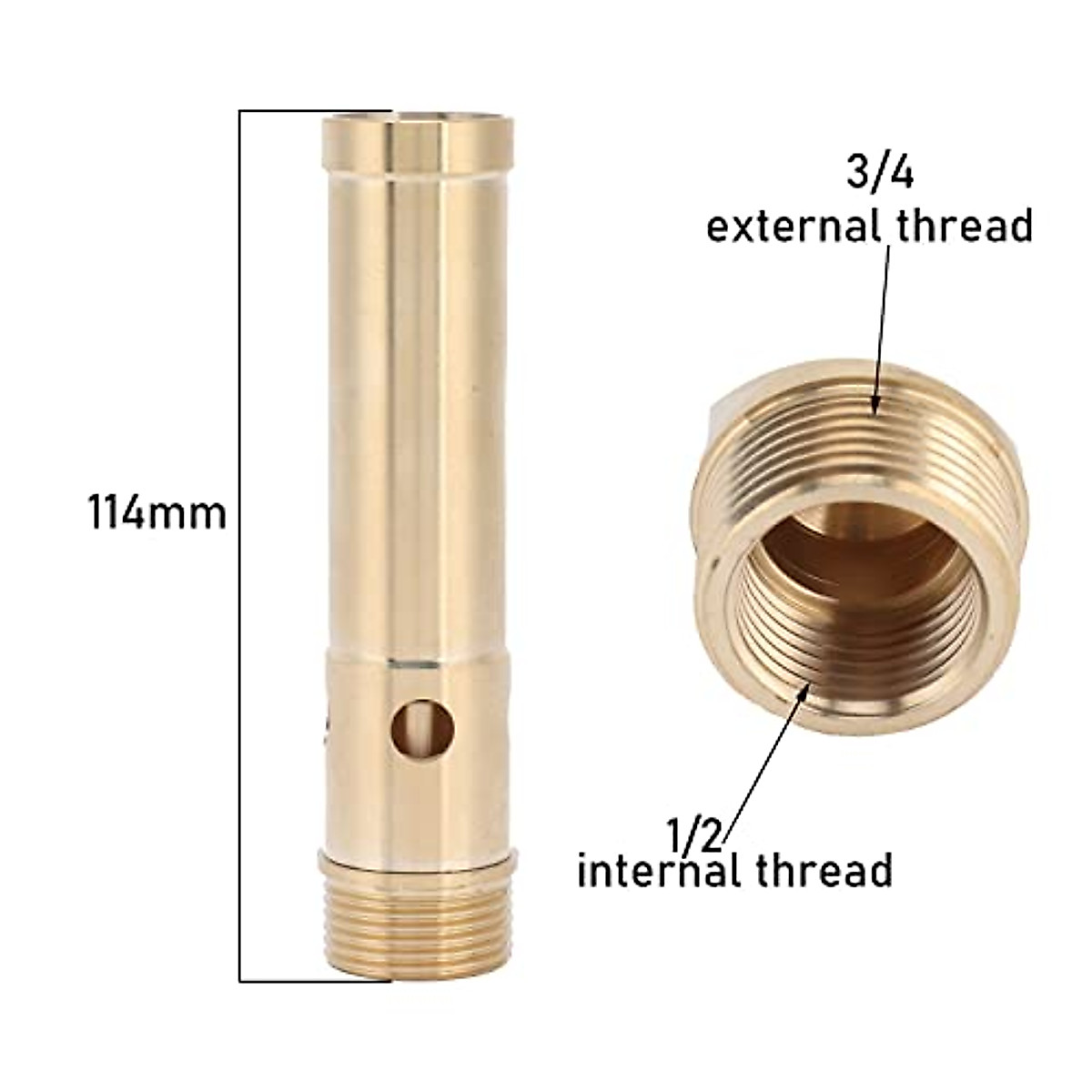 Brass Bubbling Fountain Nozzle, G1/2 Female Thread G3/4 Male Thread Spray Head Pond Sprinkler for Garden Pond Amusement Parks Library