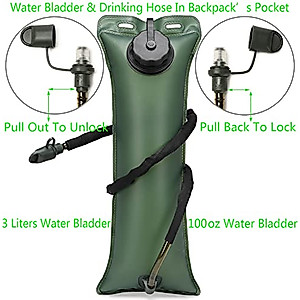 ATBP Tactical Water Hydration Pack Camel Backpack Hydration Carrier Backpack,3L Water Bladder Backpack,Military Class,Leakproof for Running Jogging Cycling Hiking