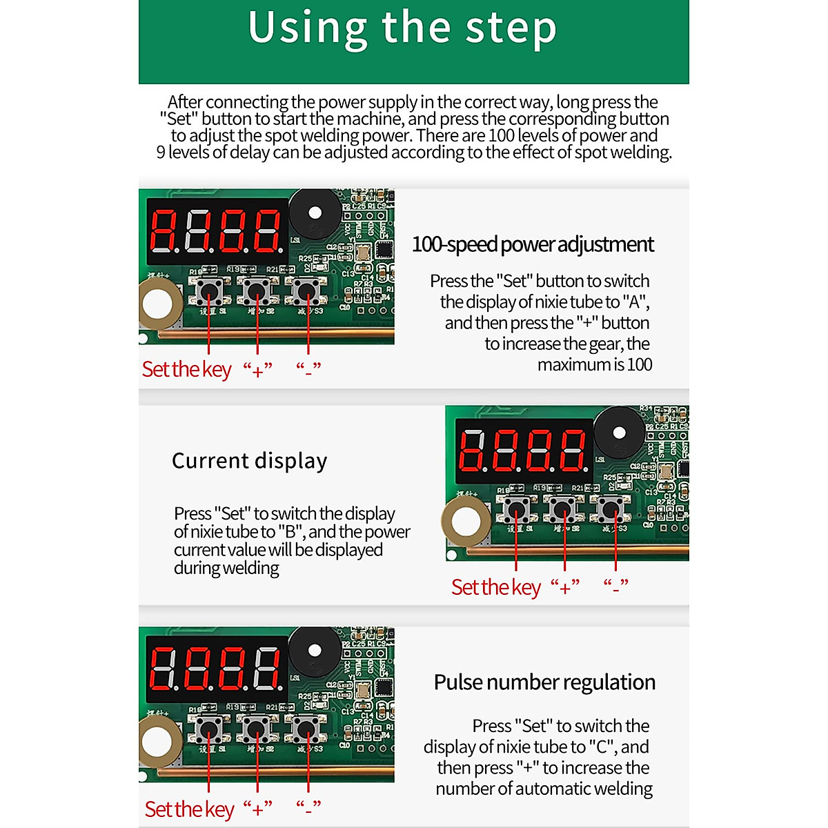 Yuisle Portable Spot Welder Kit for Welding 18650 Battery Spot Device 0.1-0.15mm Nickel Sheet 10-15V Service Power Portable spot Welder Pen