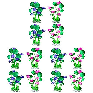 BESTOYARD Artificial Plants Artificial Plants 3pcs Flower Fish Tank Aquarium Plants Fish Tank Flower Ornament Artificial Aquarium Plants Decor 4pcs Plastic Glass Containers Glass Containers