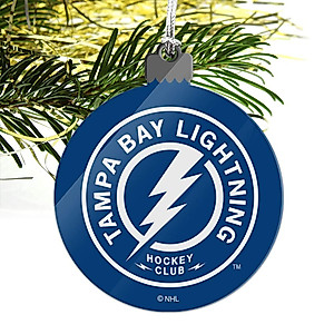 NHL Tampa Bay Lightning Logo Acrylic Christmas Tree Holiday Ornament