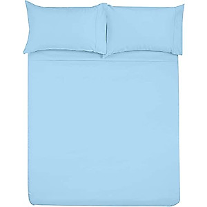 Microfiber RV Sheet Sets, 30x80 Bunk, Light Blue Solid, RV Bed Sheets for Campers, RV's & Travel Trailers Fit Mattress up to 8 Inch deep Motorhome RV Camping Sheets
