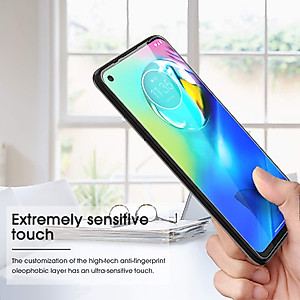 OMOTON [3 Pack Screen Protector for Moto G Power 2020 - Tempered glass/Alignment Frame/Anti Scratch Screen Protector for Motorola Moto G Power 6.4 inch (Not for 2021 Version)