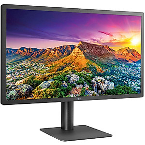 LG 24MD4KL-B 24-inch Ultrafine 4K UHD IPS Monitor with macOS Compatibility Bundle with Deco Gear Wireless Backlit Keyboard with Touchpad, 2X Deco Gear 6ft HDMI Cable and Microfiber Cleaning Cloth