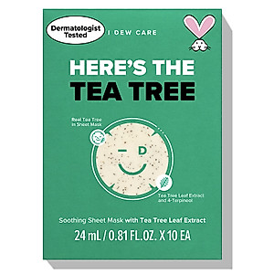 I DEW CARE Sheet Mask Pack - Let’s Get Sheet Faced + Tea Tree Sheet Mask - Here's The Tea Tree Bundle