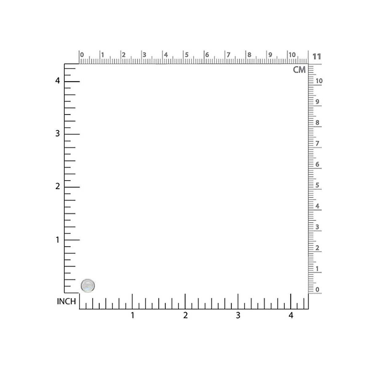 Silvershake 6 mm Natural Round Shape Rainbow Moonstone 925 Sterling Silver Stud Earrings