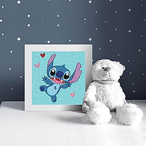 pvoodire 4 Pack Diamond Art Kits for Kids-Diamond Art Kits for Kids,Diamond Art for Kids,Childern Beginners 6x6inch