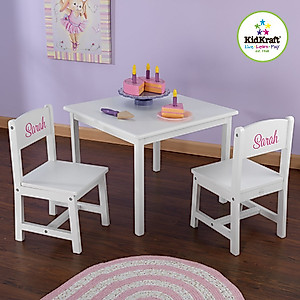 KidKraft Wooden Aspen Table & 2 Chair Set, Children's Furniture, White