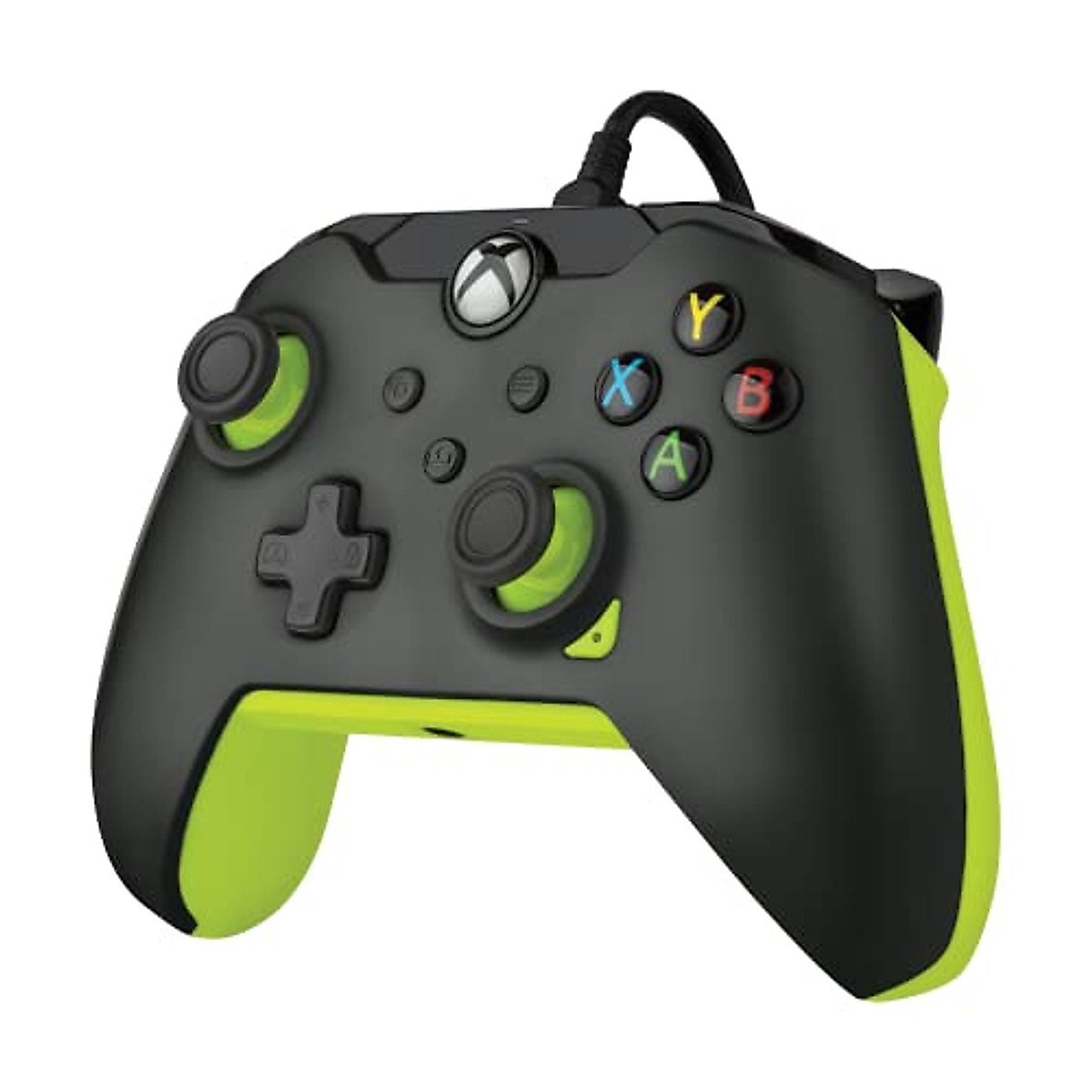 PDP Wired Xbox Game Controller - Licensed for Xbox Series X|S/Xbox One, Dual Vibration Gamepad, App Supported - Electric Black/Yellow (Amazon Exclusive)