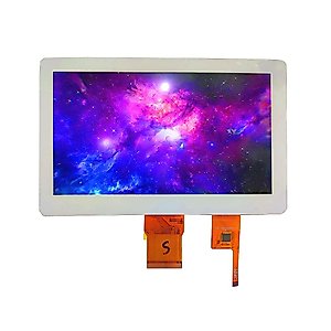SANZAMELIN 7 inch TFT LCD Screen 1024x600 Resolution IPS Full Viewing Angle RGB Interface Rounded Touch capacitive Screen