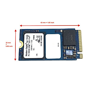 Western Digital 1TB SSD PC SN530 1024GB M.2 2242 42mm SDBPMPZ-1T00 NVMe PCIe Gen3 x4 Solid State Drive for Dell HP Lenovo