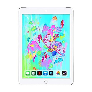 Apple iPad 9.7-inch (6th Gen) A1954 (GSM Unlocked + Verizon) - 128GB / Silver (Renewed)