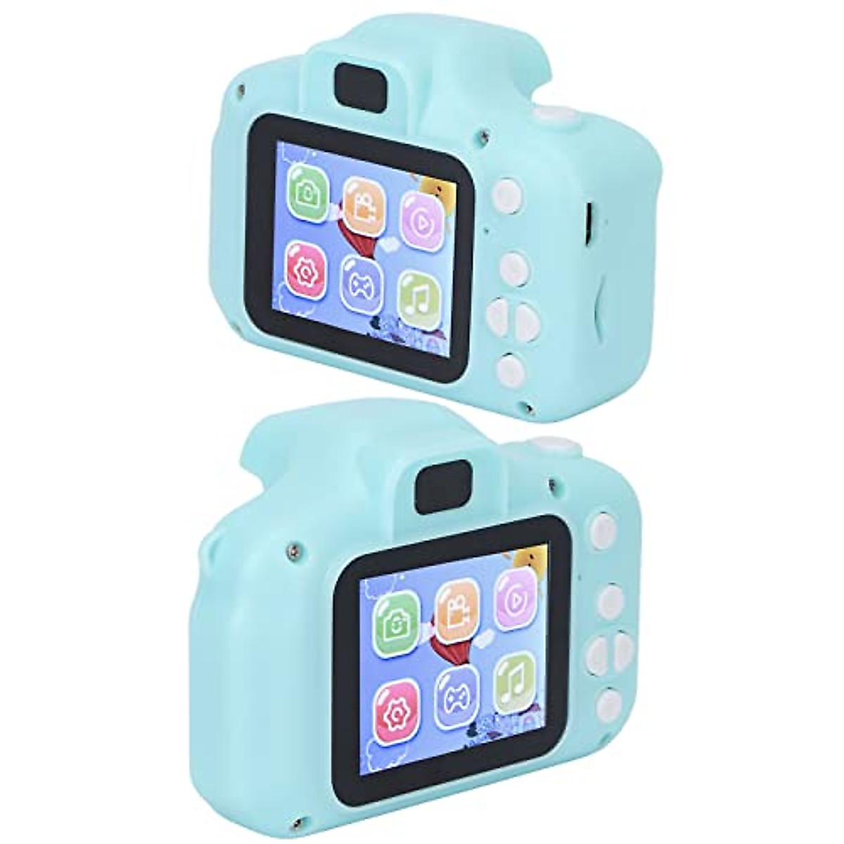 Luqeeg Kids Digital Camera - 2.0 Inch IPS Screen, Rechargeable Video Camera for Boys Girls, Portable Selfi Cameras with Silicone Case, Support Recordings, Videos and Play Games, 32GB Card