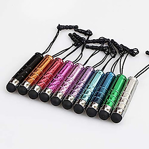 homEdge Universal Stylus Pen in Bulk, Set of 20 Packs Portable Stylus Pens with 3.5mm Jack, Compatible with All Device with Capacitive Touch Screen – 10 Color