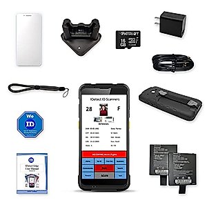 IDetect Quantum Edge Age Verification ID Scanner for Bars and Clubs - Passport, ID and Drivers License Reader - Includes Handheld Scanner, Outer Carry Case, & Accessories - Stops Unwanted IDs (V2)