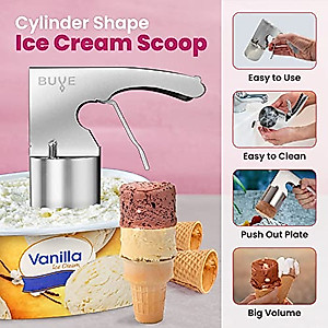 Ice Cream Scoop - Stainless Steel Ice Cream Scoop with Trigger - Ice Cream Scooper-Ice Cream Scoops