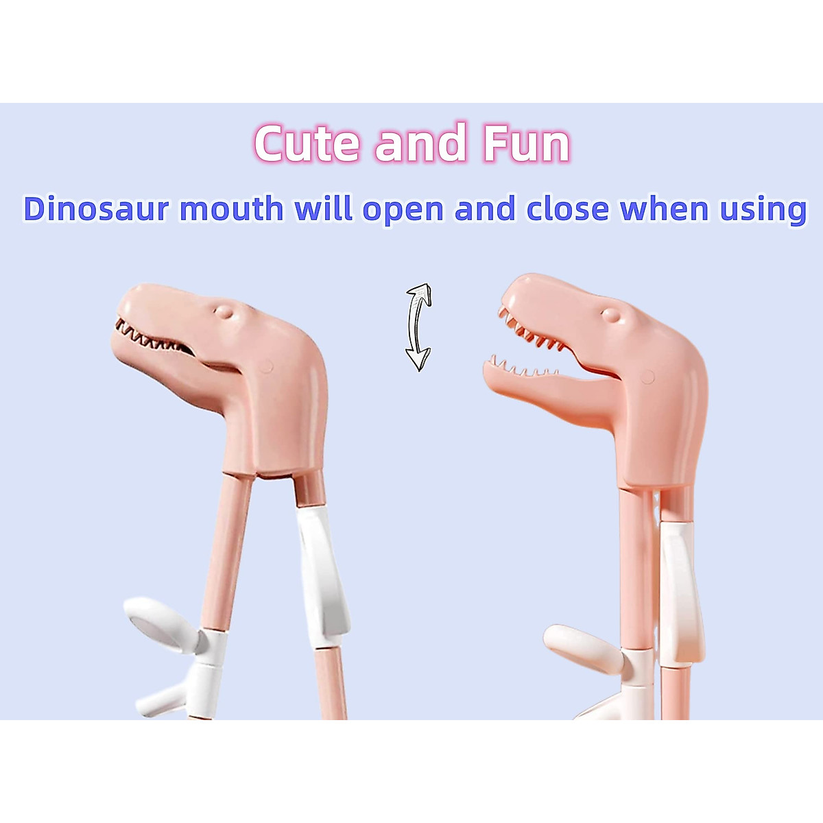 AFzuyanpr Kids Chopsticks Chopsticks for Kids 3Pairs Dinosaur Training Chopsticks with Anti-slip Tips Carton Packaging (Green/Blue/Pink)