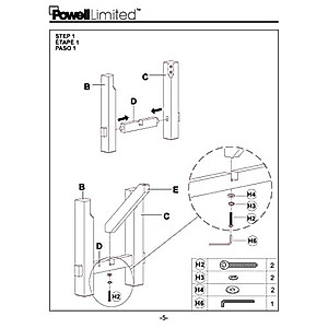 Powell Company Kraven Dining Bench, Hazelnut 60"L x 16"W x 20.25"H