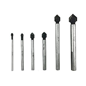 SPKLINE 6 Pcs Glass and Tile Drill Bit Set (1/8",3/16",1/4",5/16",3/8",1/2"), for Drilling Holes in Glass, Wine Bottle, Wall Mirror, Bathroom Tile,Ceramic Tile and Drainage Holes for Plant Pots