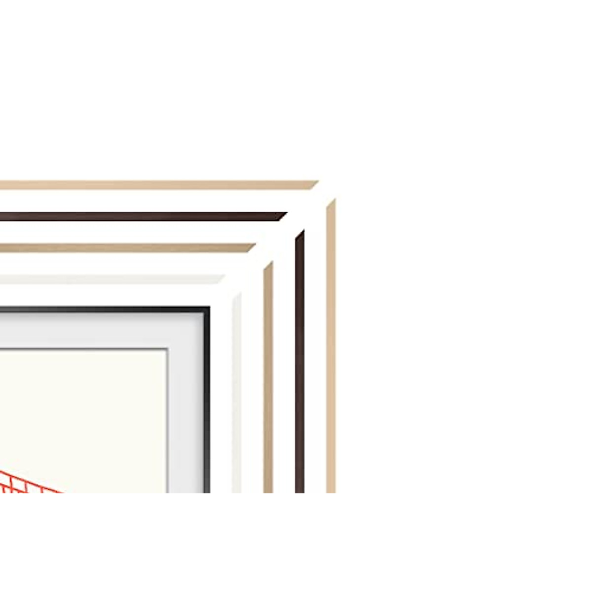 Samsung (2021) Modern Brown Frame Customizable Bezel, 50-Inch