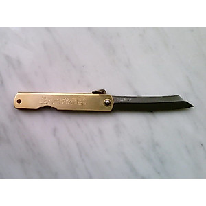 Higo no Kami 10 Pocket Knife by Nagao Seisakusho, Brass Finish