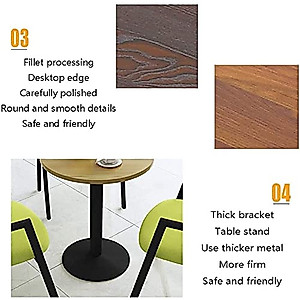 Kitchen Table Set, Conference Reception Room Coffee Table with Chair, Small Apartment Decoration Table and Chairs 1 Table and 2 Chairs Cotton and Linen Office Negotiation Room (Color : Dark Green) ( C