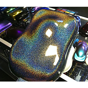 VViViD Gloss Rainbow Black Metallic Sparkle Vinyl Adhesive Wrap (1ft x 5ft)