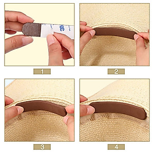 Bememo 20 Pieces Hat Size Tape Hat Size Reducer Foam Reducing Tape for Caps Sweatband