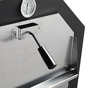 Outdoor Wood Fired Pizza Oven, Pizza Maker With Stone, Peel, Rack, Temperature Control, Built-in Thermometer, Portable on Wheels for Camping, Picnic Black