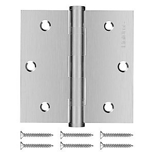Haidms 3Pack 304 Stainless Steel Silver Ball Bearing Hinges Heavy Duty Door Hinges Brushed Nicekel 3.5 * 3.5 inch Door Hinge Brushed Nickel Door Hinges Interior Door Hinges with Square Corner