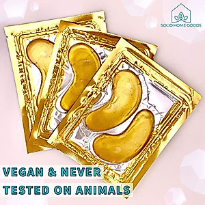 SOLID HOME GOODS Under Eye Patches- 20 Pairs - Under Eye Mask for Puffy Eyes and Dark Circles Treatment – Look Less Tired, Reduce Wrinkles, and Fine Lines, Collagen Masks for Beauty & Personal Care