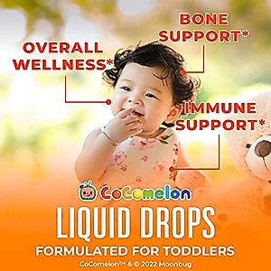 USDA Organic Cocomelon Elderberry Syrup for Toddlers & Cocomelon Vitamin D3 K2 Liquid Drops for Toddler Bundle by MaryRuth's | Immune Support | Calcium Absorption | Strong Bones | Vegan | Gluten Free