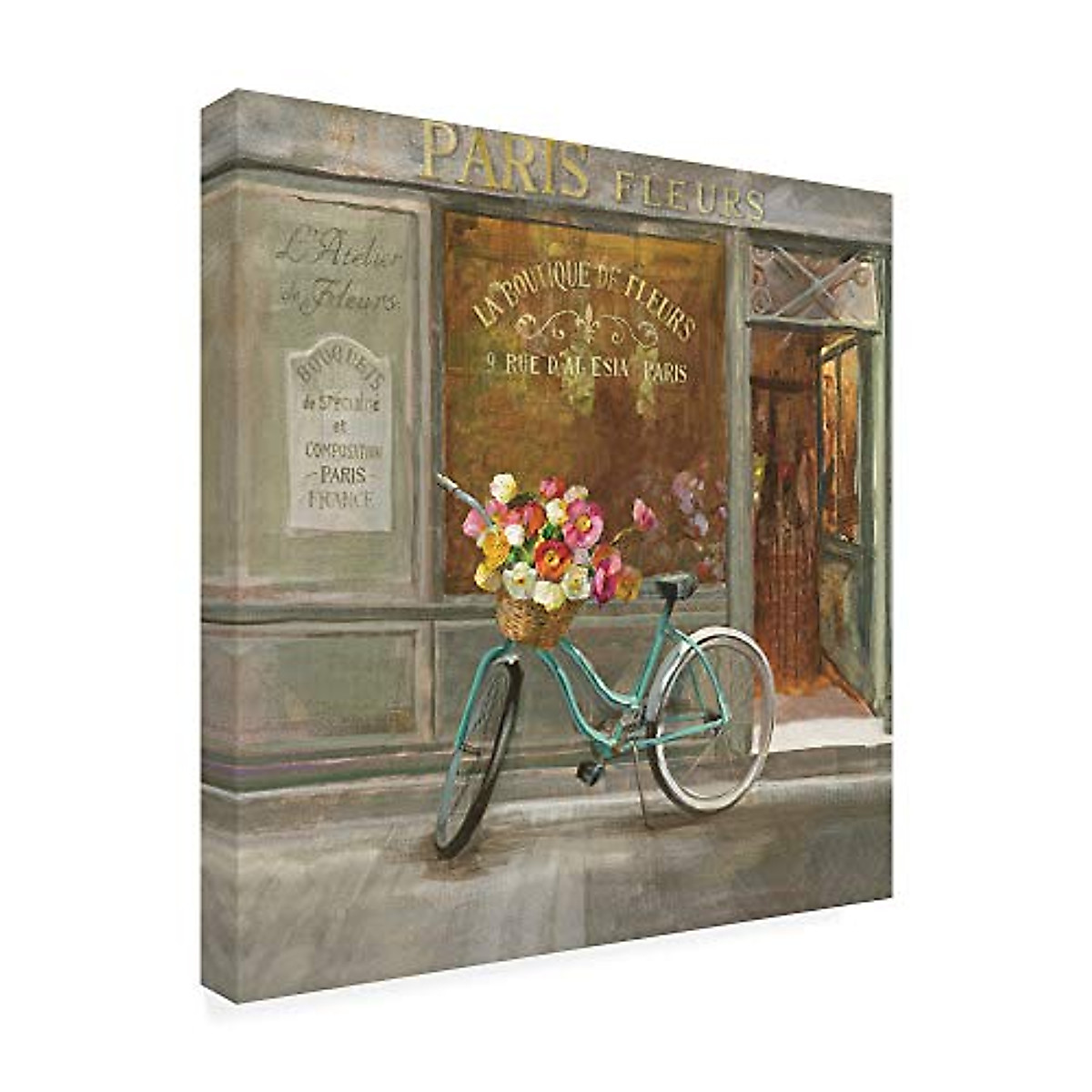 Trademark Fine Art, 24x24 French Flower Shop v2 by Danhui NAI