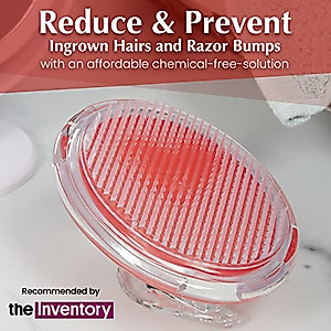 Dylonic Exfoliating Silicone Body Scrubber Razor Bump Brush + Ingrown Hairs Treatment Exfoliator Loofah | Eliminate Shaving Irritation for Legs, Armpit, Bikini Line | Smooth Skin Solution Men + Women