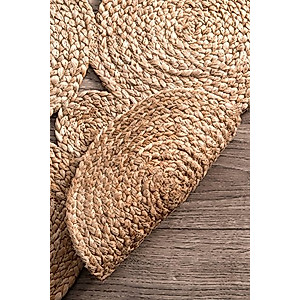 nuLOOM Hand Woven Drusilla Area Rug, 5' x 8', Natural