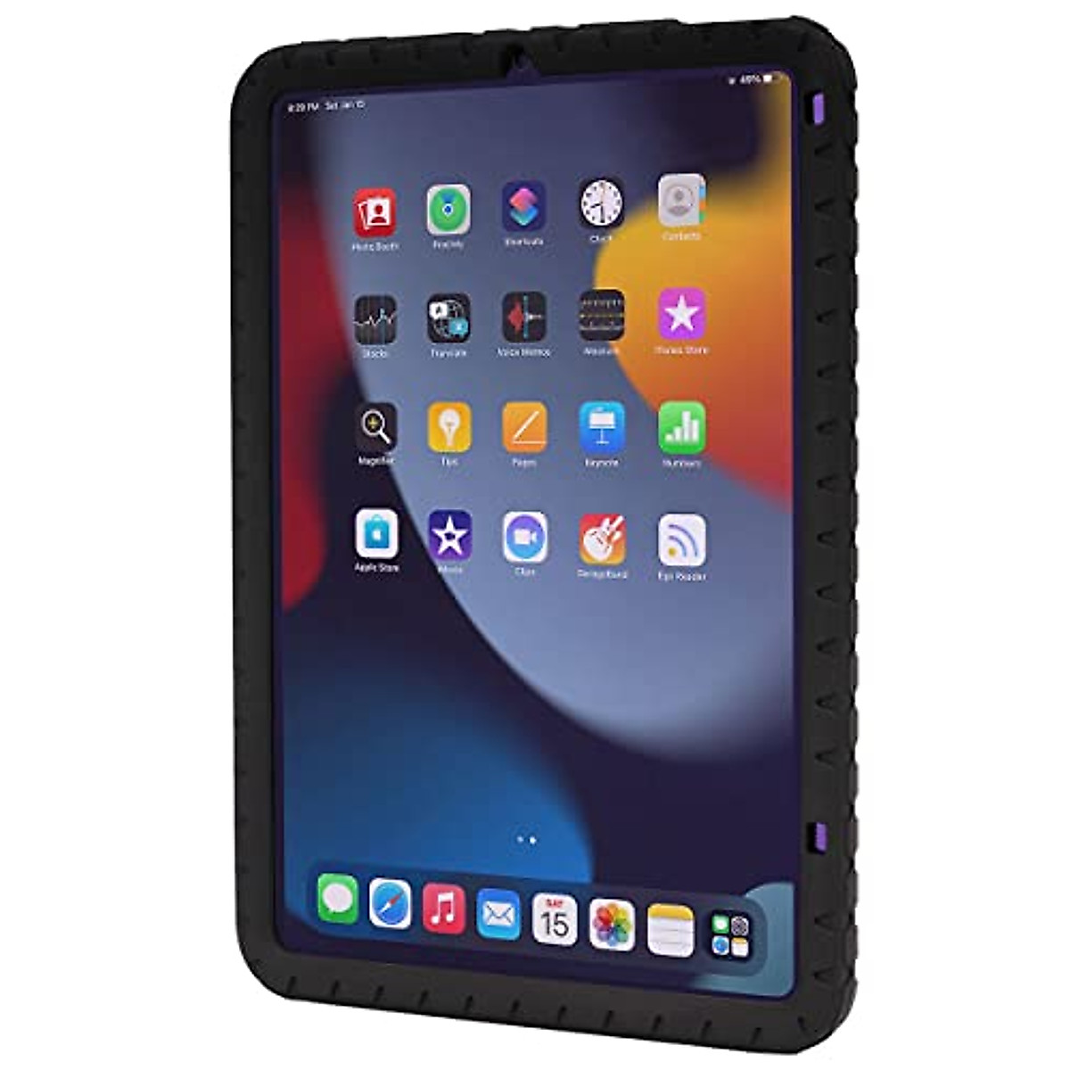 Veamor iPad Mini 6 Case Cover, Anti Slip Silicone Flexible Rubber Protective Bumper for Apple iPad Mini 6th Gen 8.3 Inch 2021, Kids Friendly/Drop Proof/Shockproof (Black)